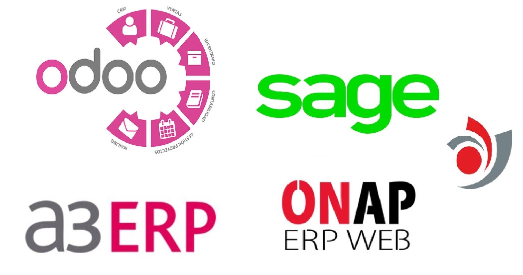 Los ERPs con los que podemos integrar tu tienda online : odoo, a3ERP, sage 200, ONAP ERP WEB y ...